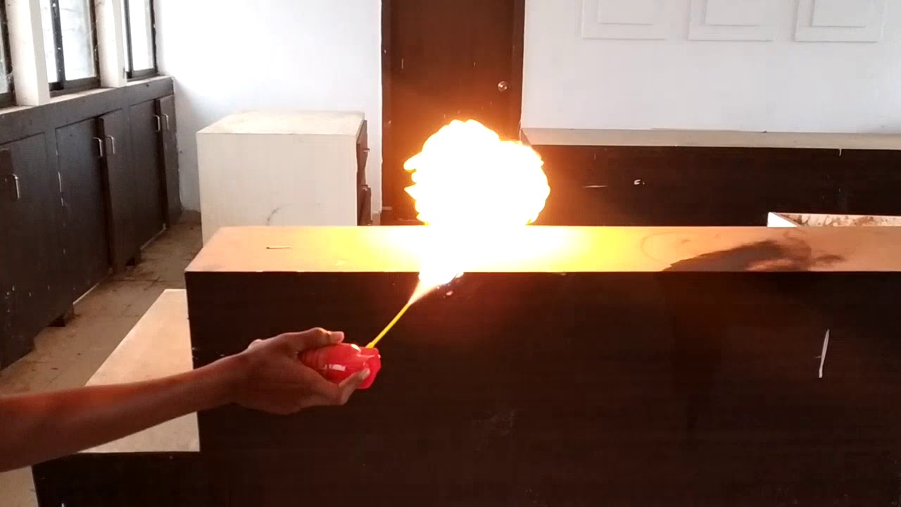 Fire vs Hit gas spray - YouTube