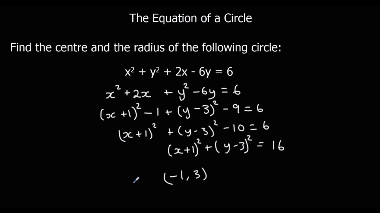 The Equation Of A Circle YouTube The Equation Of A Circle YouTube
