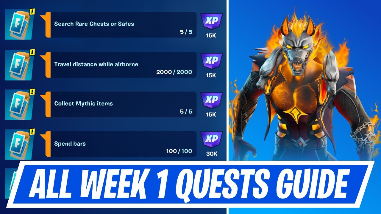 Fortnite Complete Week 1 Quests - How to EASILY Complete Week 1 ...