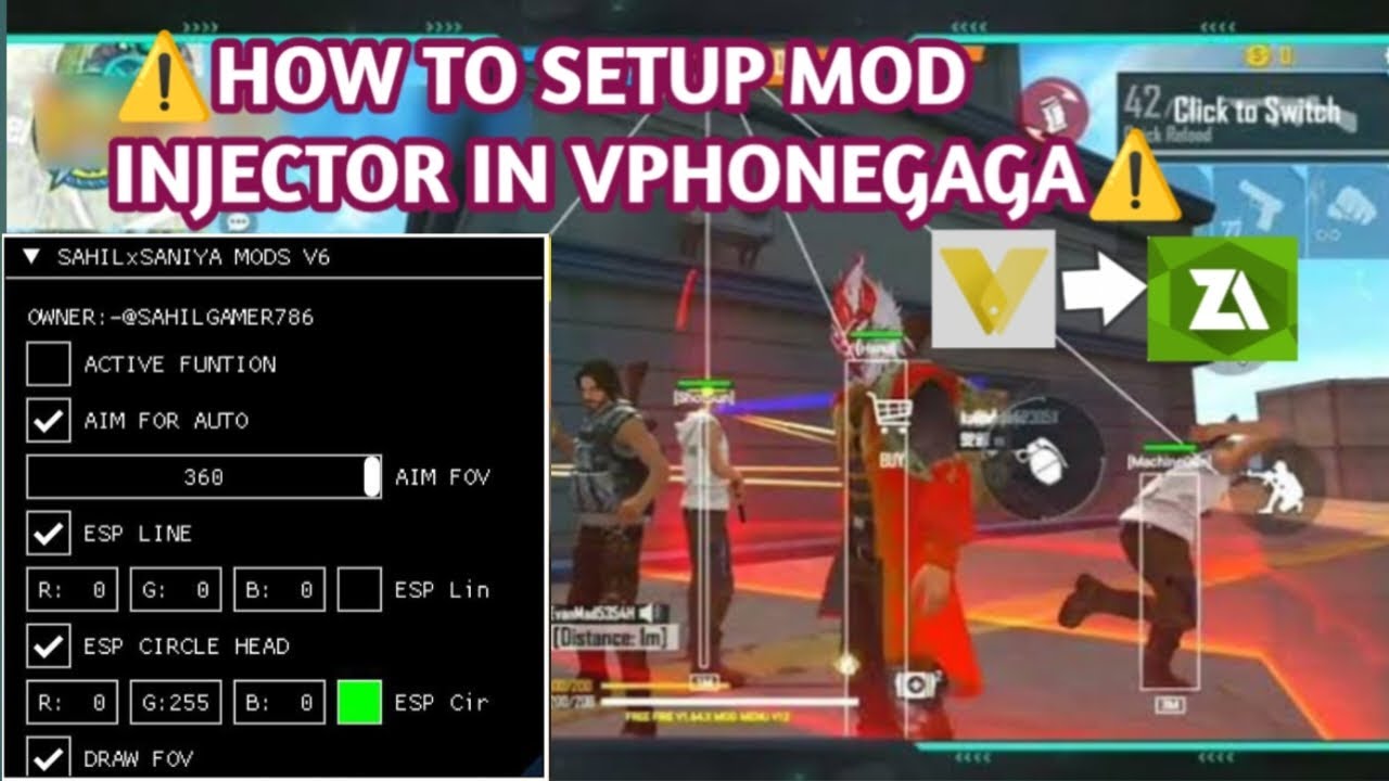 How To Setup Mod Injector Vphonegaga😍 || Full Setup No Ban/No Blacklist ...