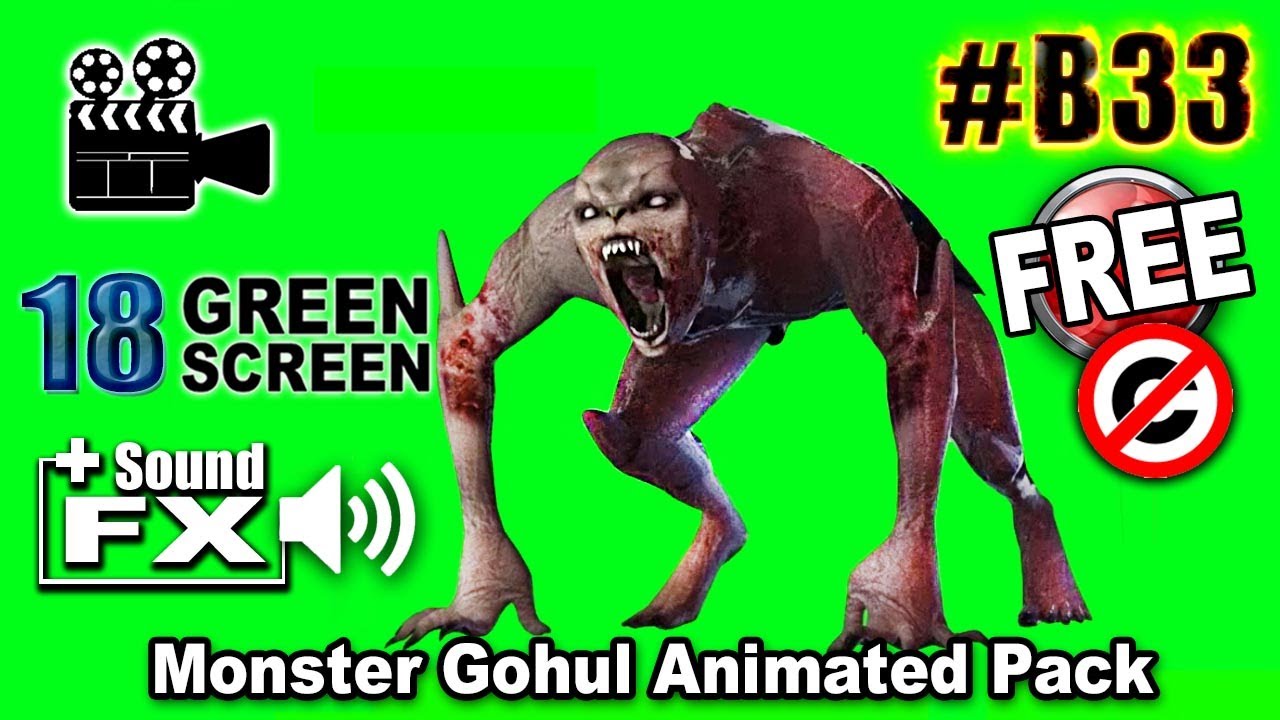 Monster Gohul vampire Green Screen 3D - YouTube