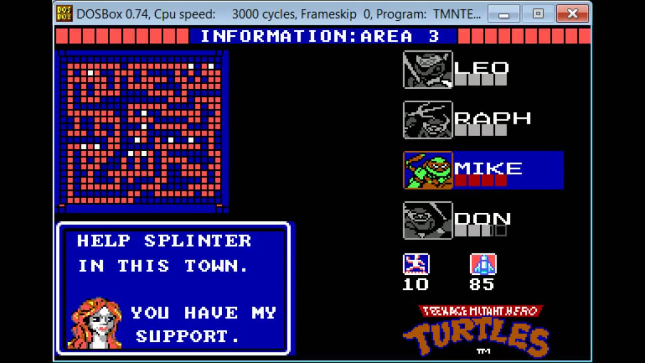 Teenage Mutant Ninja Turtle MS-DOS is Beatable - YouTube