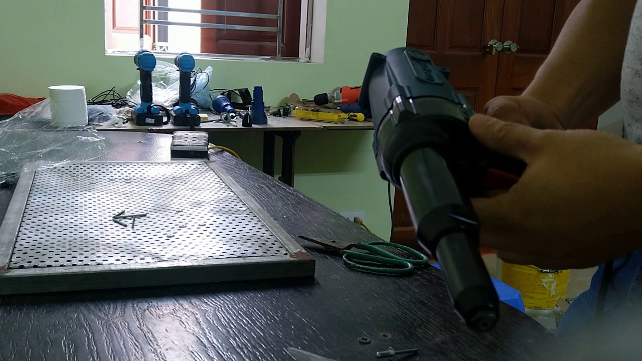 Máy rút đinh rive| máy rút đinh tán điện tac 500- 220v 0936222046 - YouTube