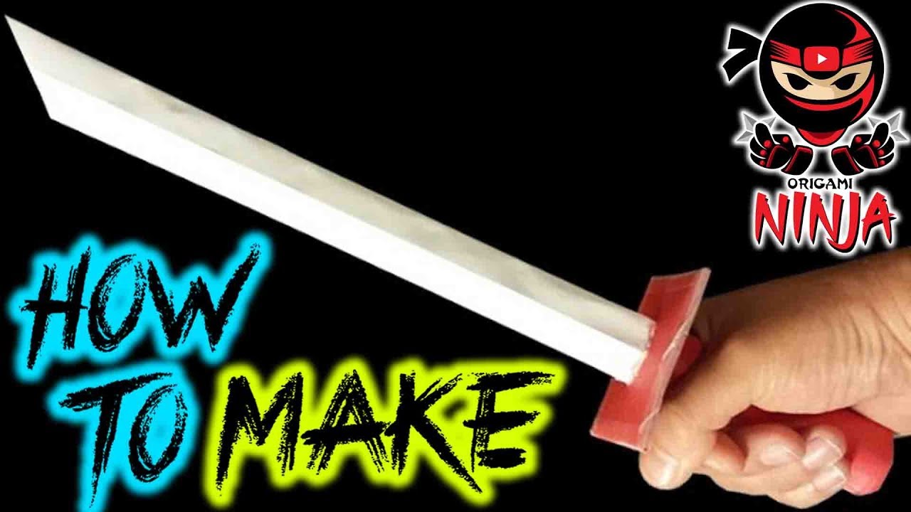 How to make a Paper Ninja Sword - (Tutorial) - YouTube