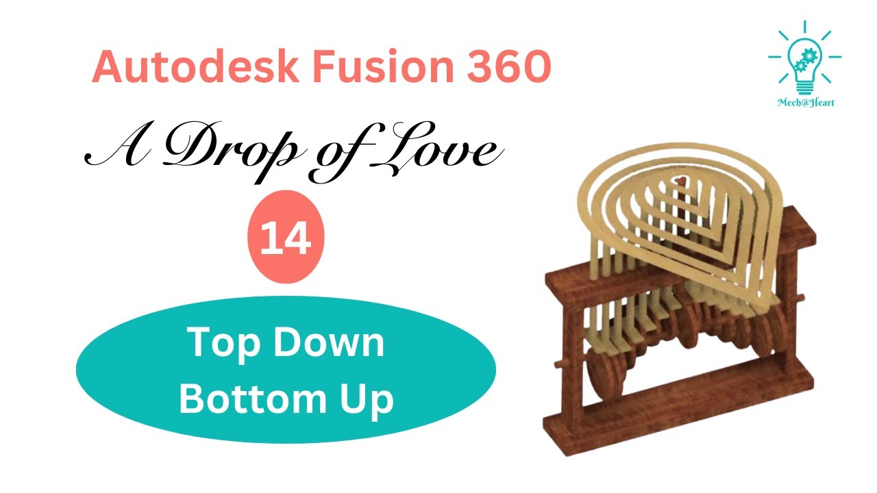 Top Down and Bottom Up Assembly, A Drop of Love , Fusion 360 Course for ...