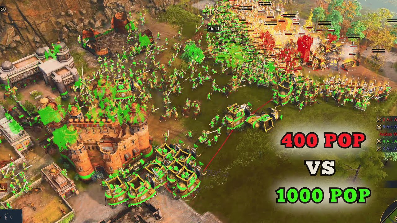 When English army meet with 1000 Pop army | Battles - YouTube