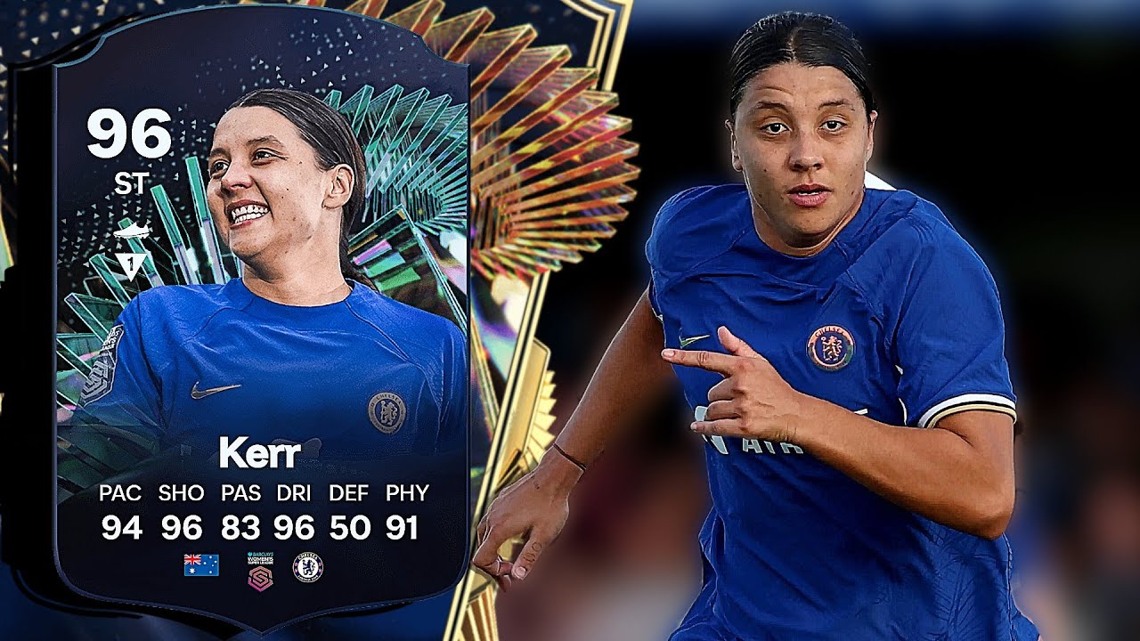 96 TEAM OF THE SEASON SAM KERR PLAYER REVIEW FC 24 - YouTube