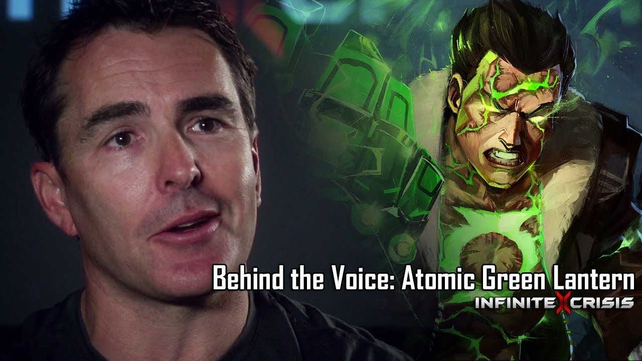 Behind the Voice: Nolan North as Atomic Green Lantern - YouTube