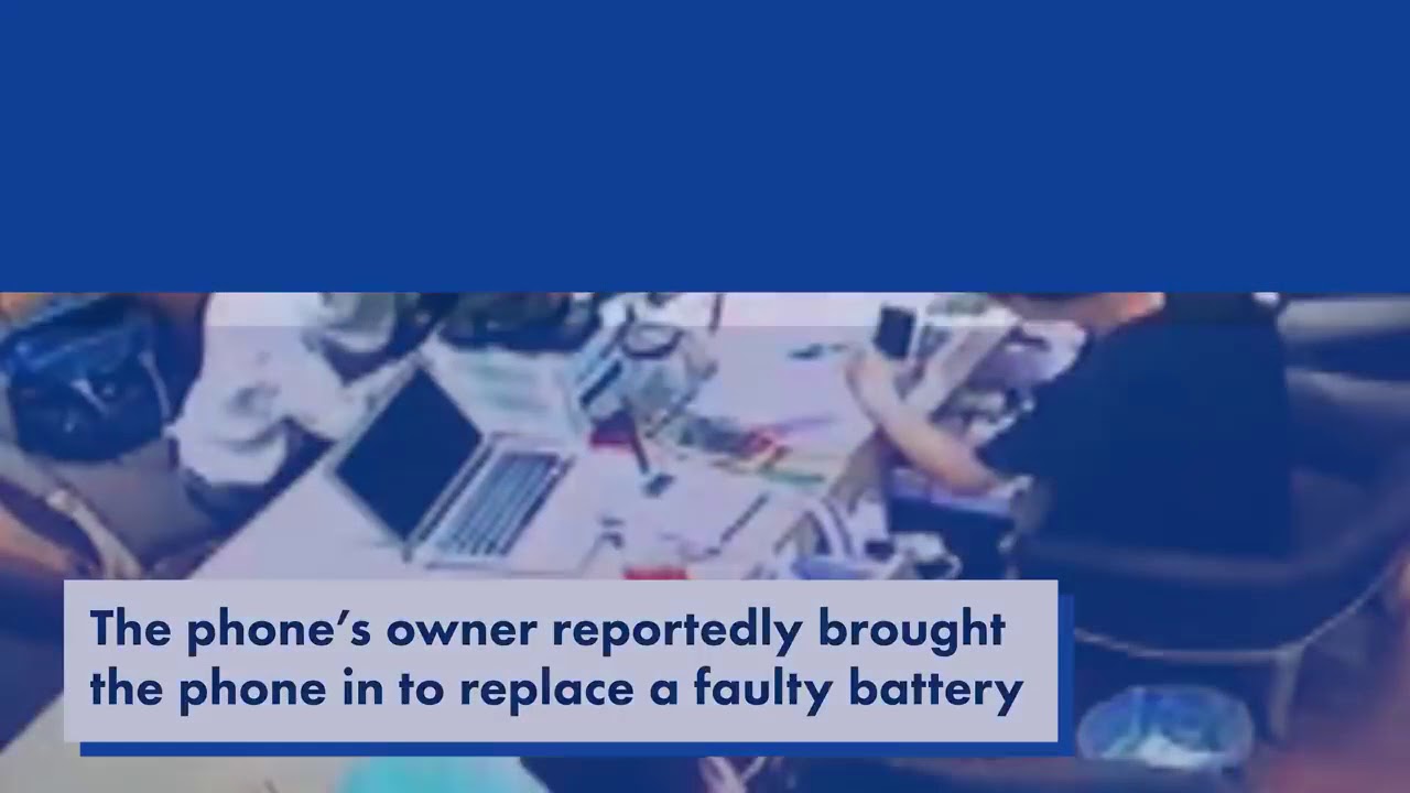 iPhone battery explodes in the middle of a store | New York Post - YouTube