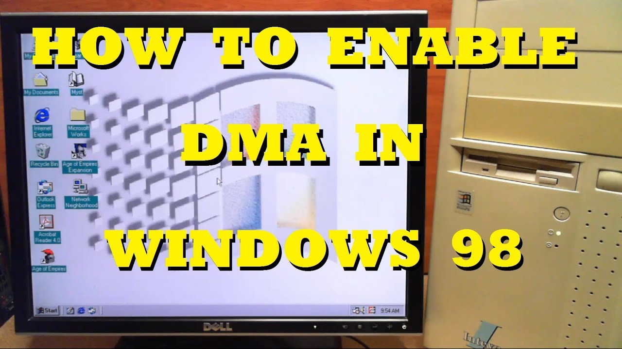 How to Enable DMA in Windows 98 - YouTube