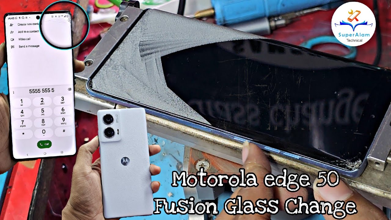 Motorola Edge 50 Fusion Broken Front Glass Change | Motorola Edge 50 ...