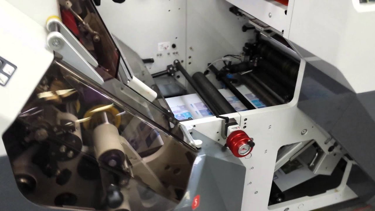 9-Color in-line Narrow Web Flexo Press - YouTube