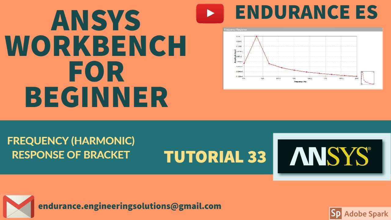 ANSYS|FREQUENCY (HARMONIC) RESPONSE|MODAL ANALYSIS| BRACKET|TUTORIAL33 ...