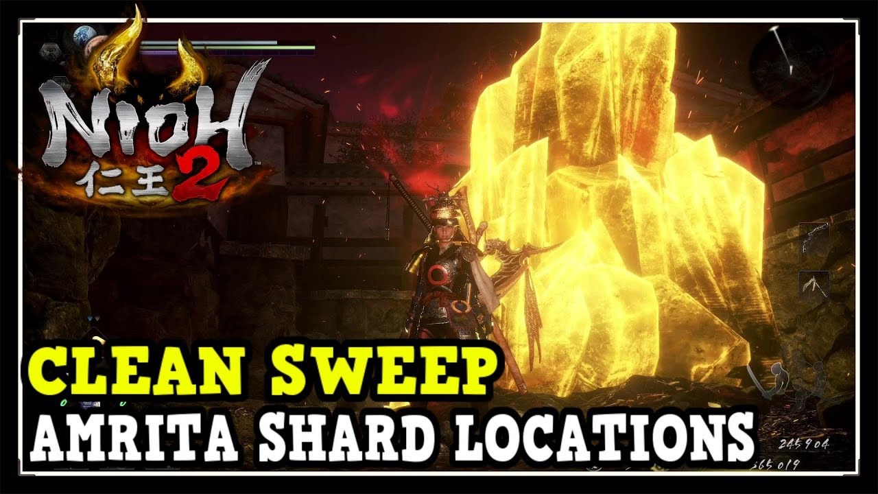Nioh: 2 Amrita Shard Locations in Nioh 2 (Clean Sweep Trophy) - YouTube