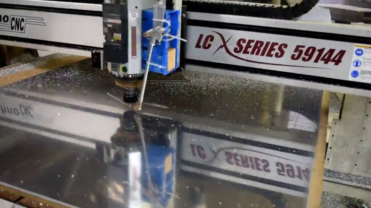 CNC Cutting & Engraving, Polished Aluminum - YouTube