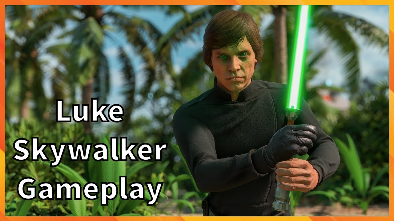 Luke Skywalker Gameplay Star Wars Battlefront 2 - YouTube