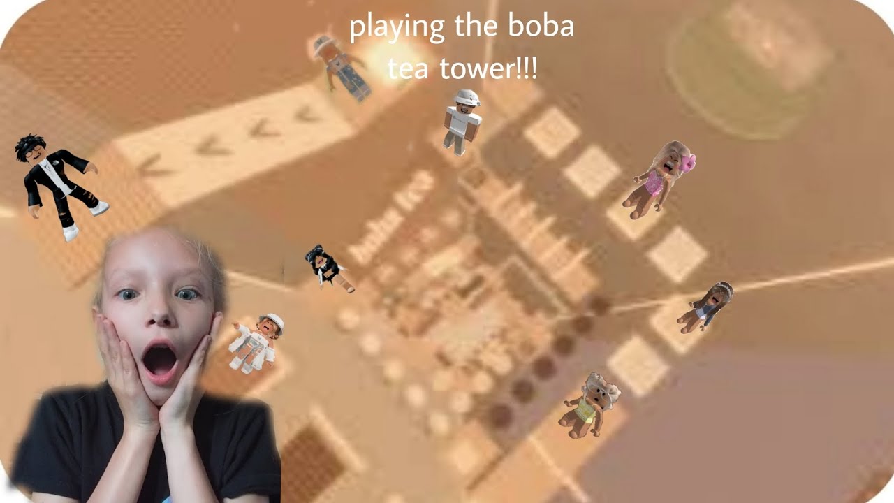 playing the boba tea tower on roblox 😁 - YouTube