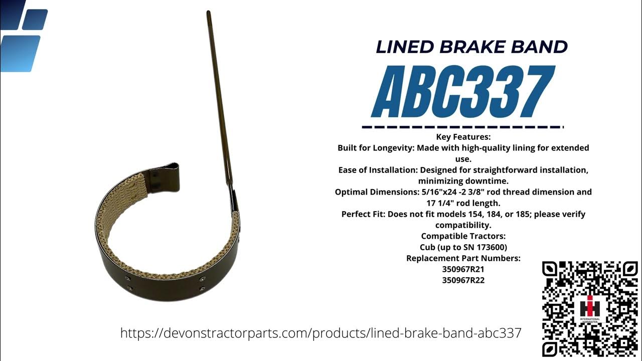 Lined Brake Band ABC337 - YouTube