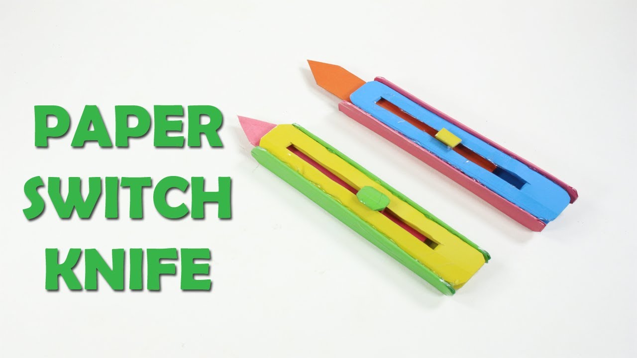 How to Make a Paper Hitcher Knife | How to Make a Paper Switch Blade ...