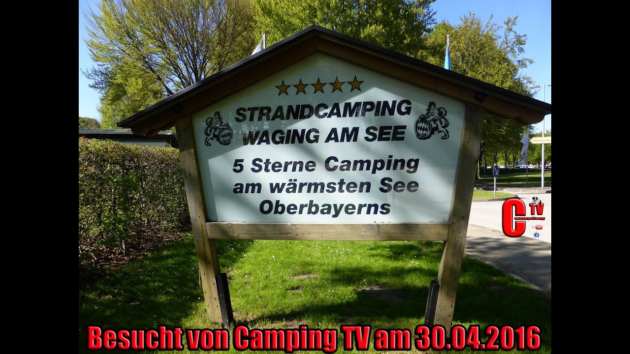 Campingplatz Strandcamping Waging am See in Oberbayern - YouTube