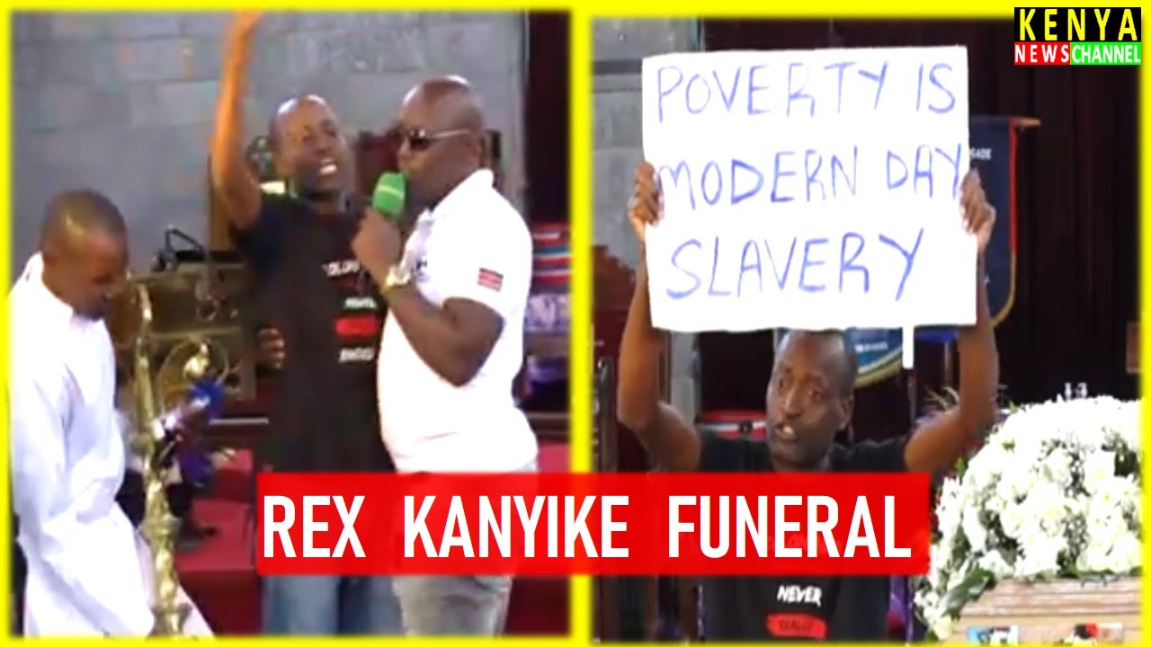 DRAMA at Rex Kanyike Funeral after Protester STORMS Church Podium - YouTube