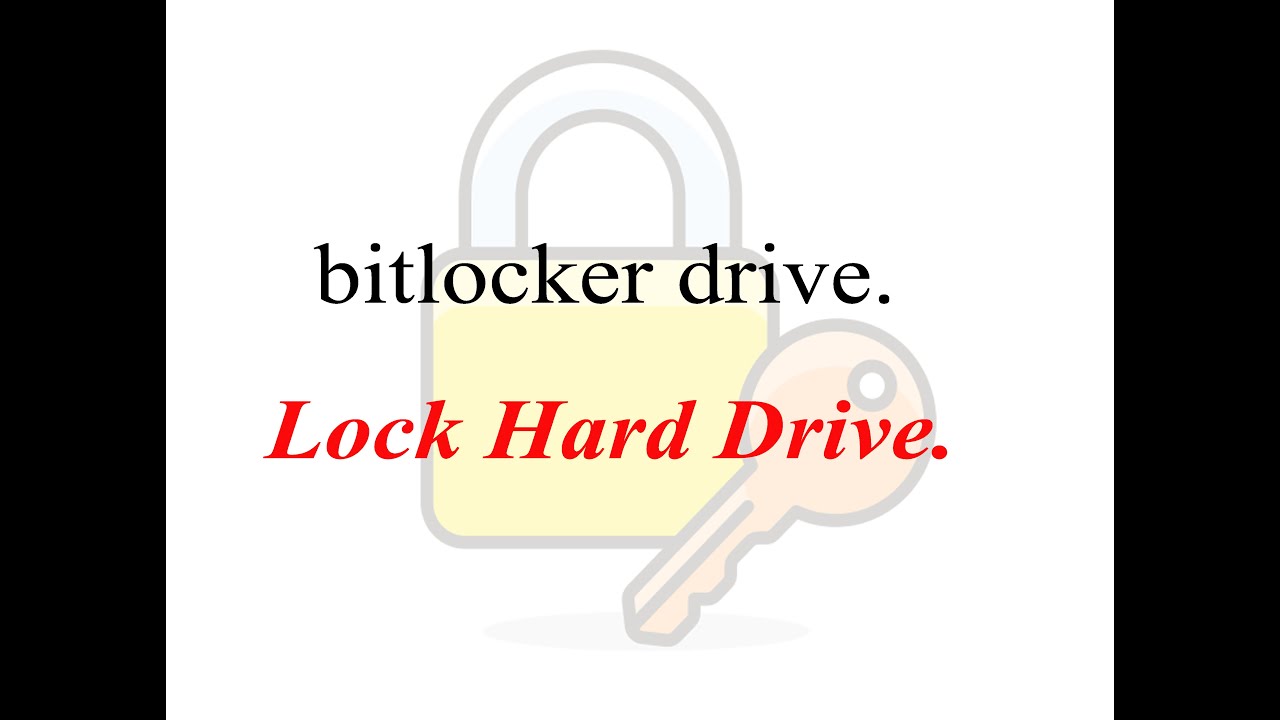 ล็อคฮาร์ดดิส Bitlocker Drive Lock Hard Drive - YouTube
