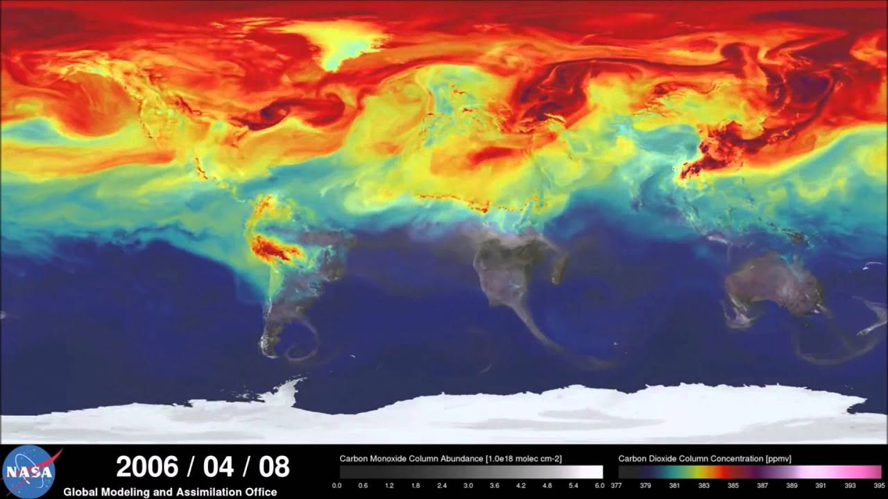 NASA Computer Model Provides a New Portrait of Carbon Dioxide - YouTube