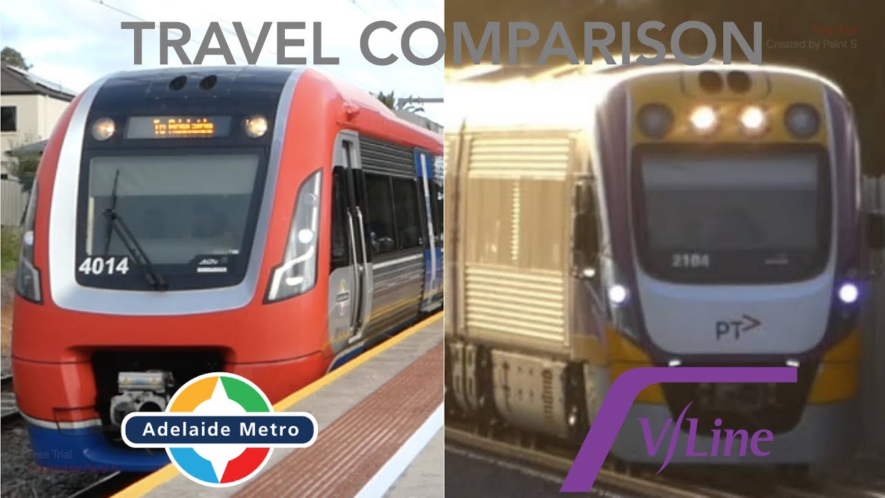 Travel Comparison: Adelaide Metro A-City and V/Line VLocity - YouTube