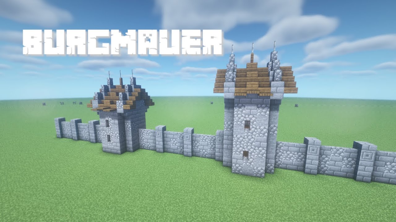Mauer bauen | Minecraft 1.17 | Burgmauer bauen - YouTube