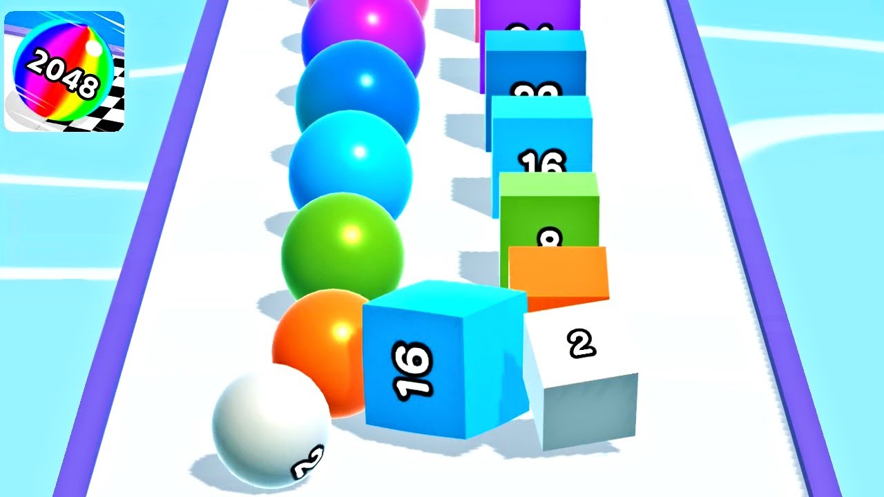 Ball Run 2048 ! All Levels Gameplay Walkthrough Max Levels New Update ...