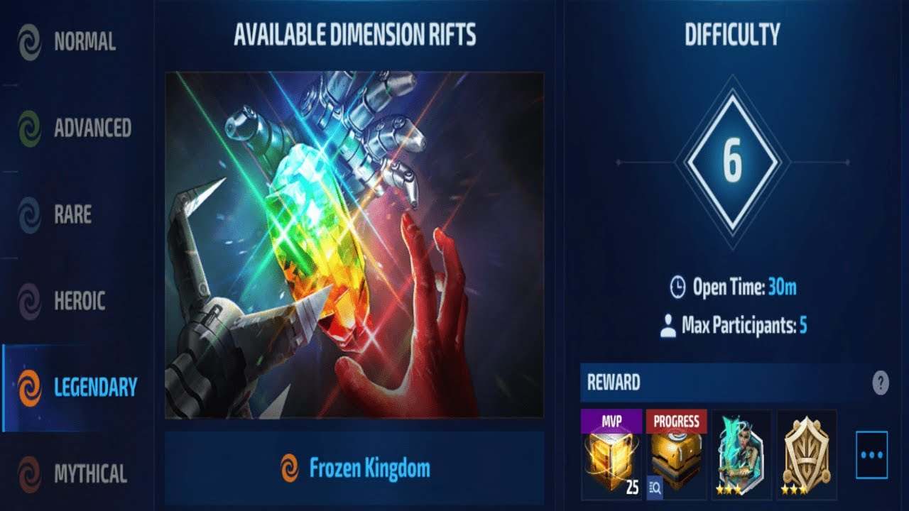 Playing Legendary Dimension Rift (Frozen Kingdom) | Marvel Future Fight ...