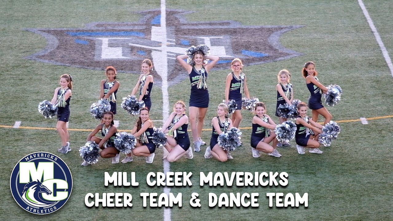 Mill Creek Mavericks Cheer Team & Dance Team Halftime Show - YouTube