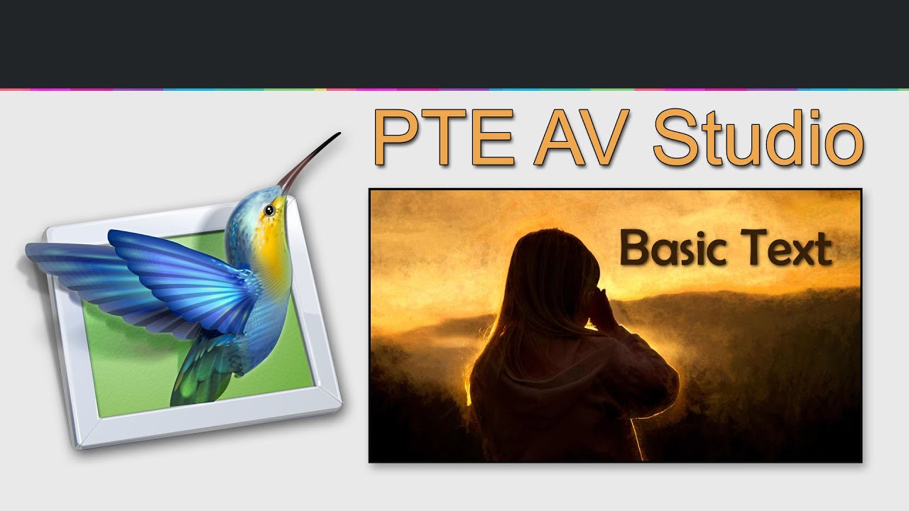 PTE AV Studio (Std & Pro) Basic Text - YouTube