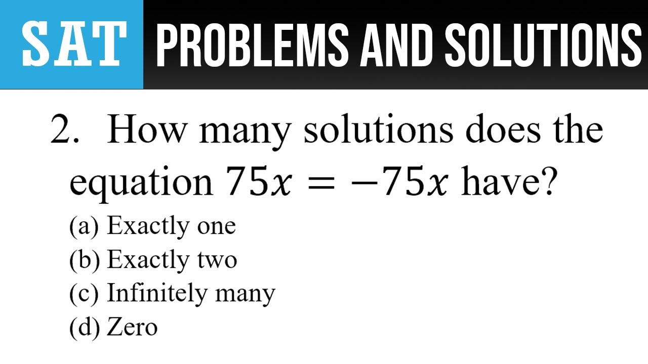 2 How Many Solutions Does The Equation 75x 75x Have YouTube 2 How Many Solutions Does The Equation 75x 75x Have YouTube