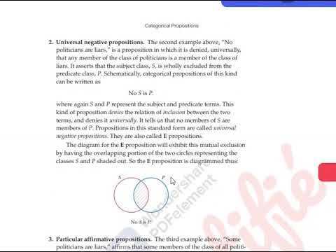 Chapter 5/Categorical Proposition/Logic/Philosophy/Part 1 - YouTube
