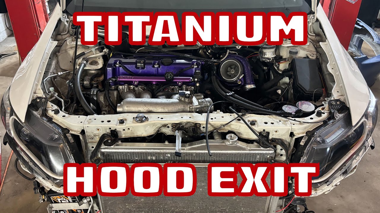 BIG TURBO 9TH GEN SI GETS A TITANIUM HOOD EXIT - YouTube