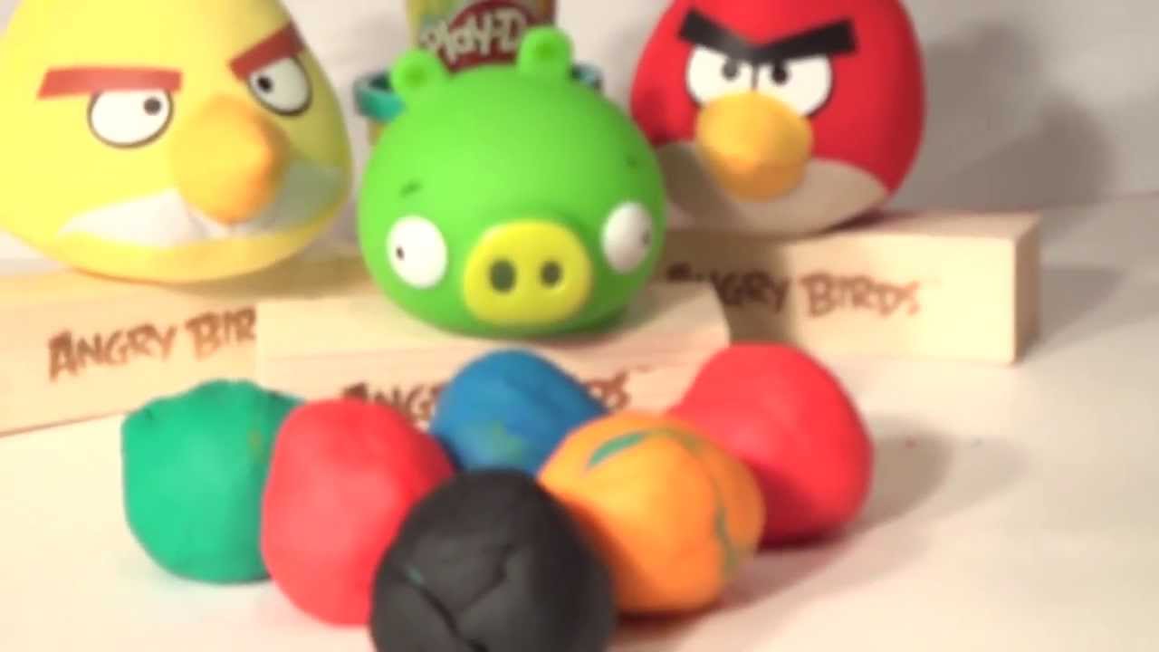 Play Doh Angry Birds Surprise Eggs ,and Cookie Mionster , the Star Wars ...
