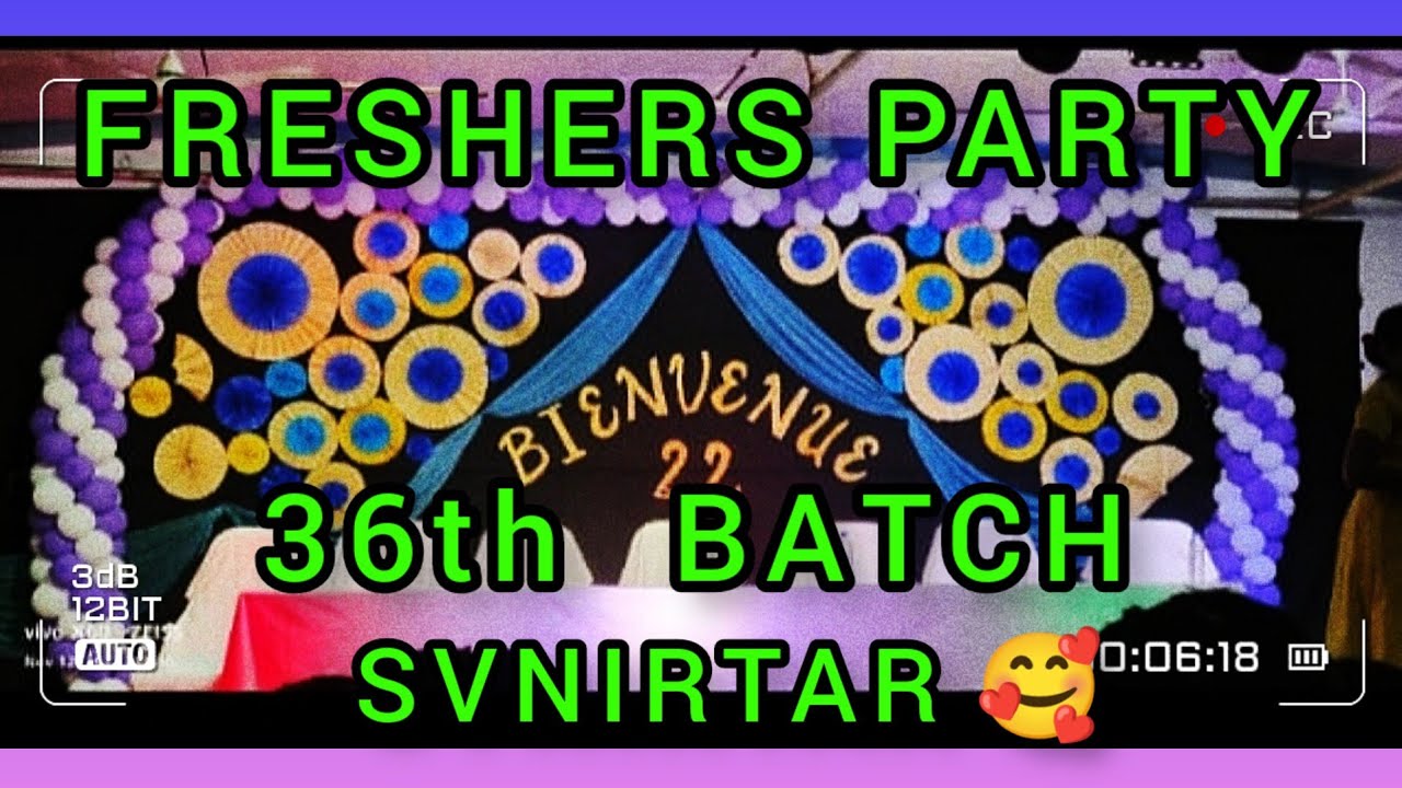 Freshers party of 36th Batch in svnirtar PART-1!! organized by 35th batch #svnirtar#fresherparty ...