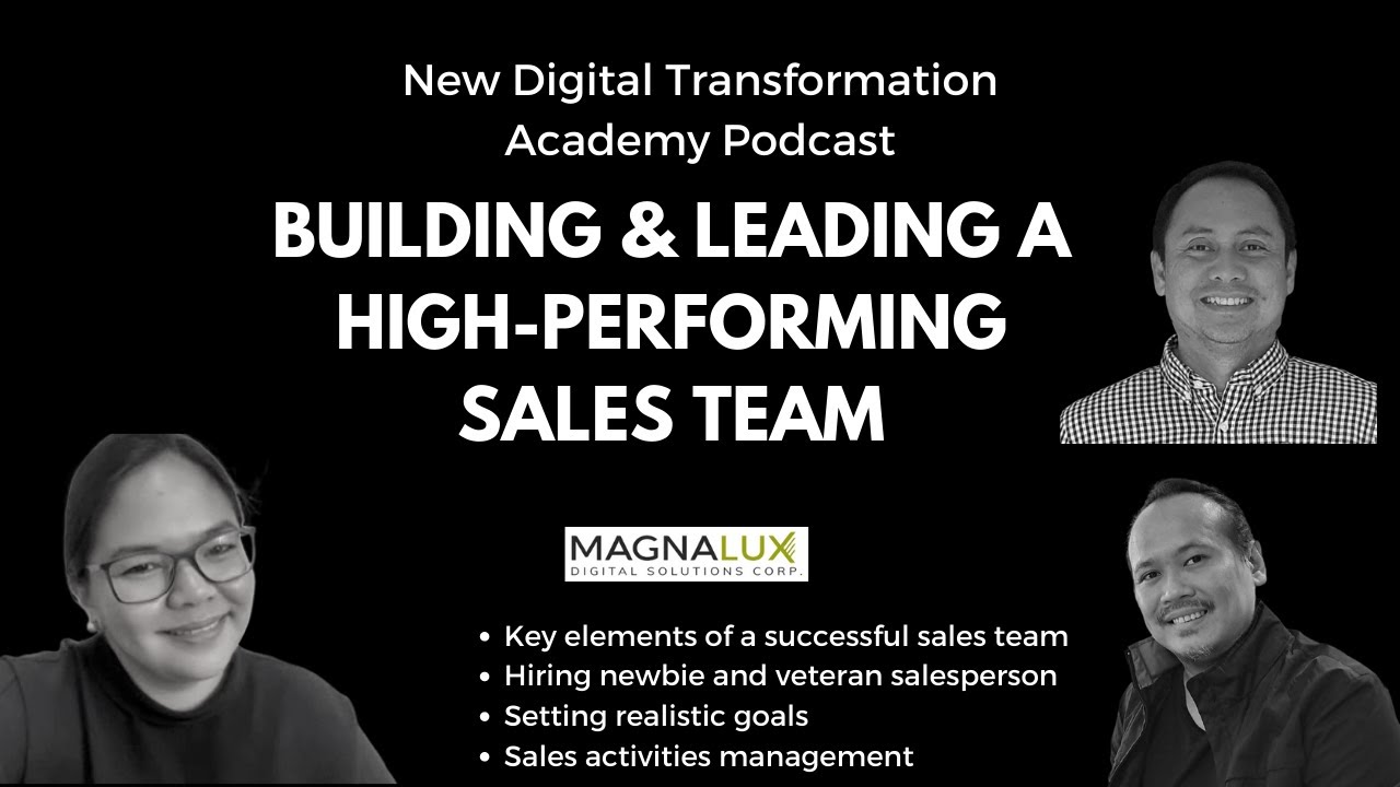 How to Build and Lead a High-Performing Sales Team - YouTube