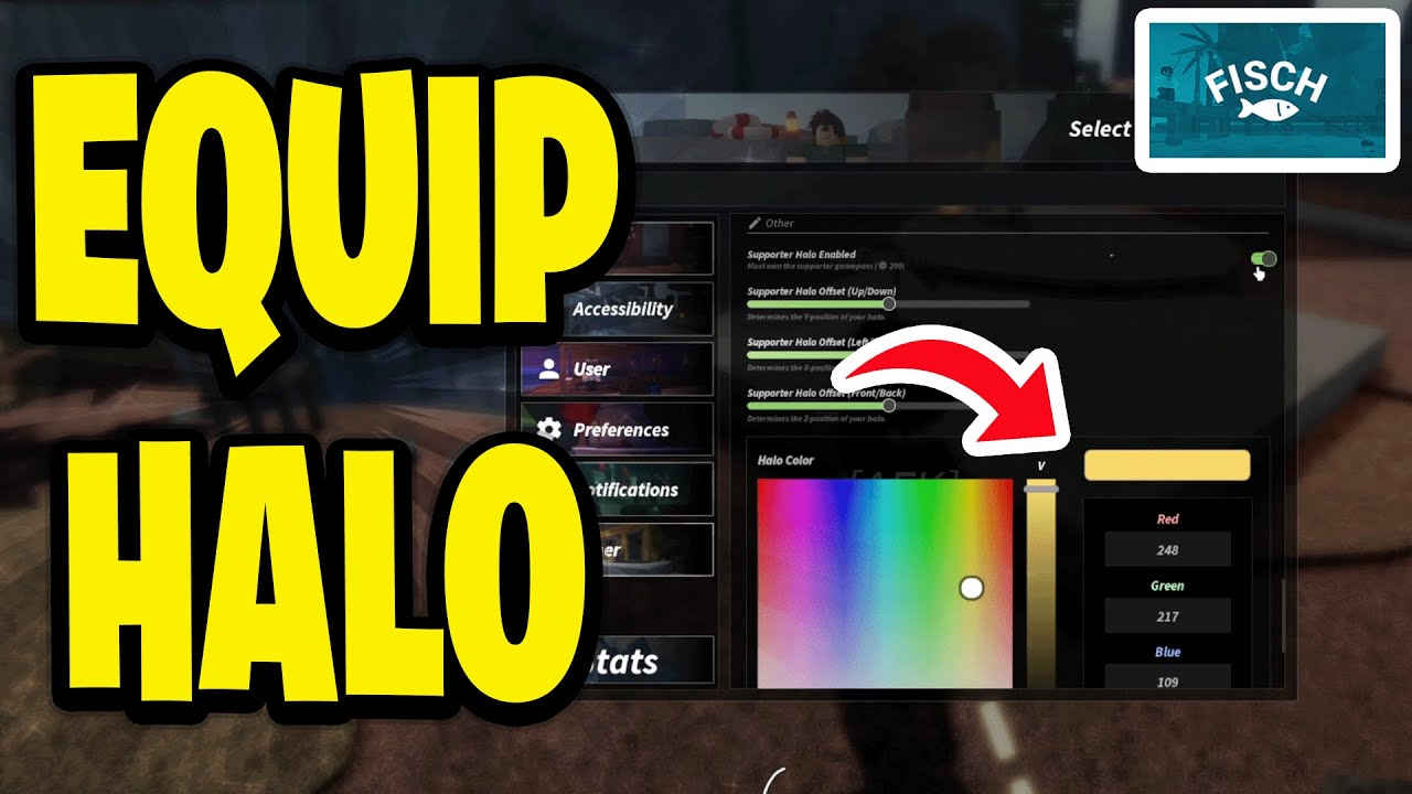 How To Equip Halo In Fisch - YouTube