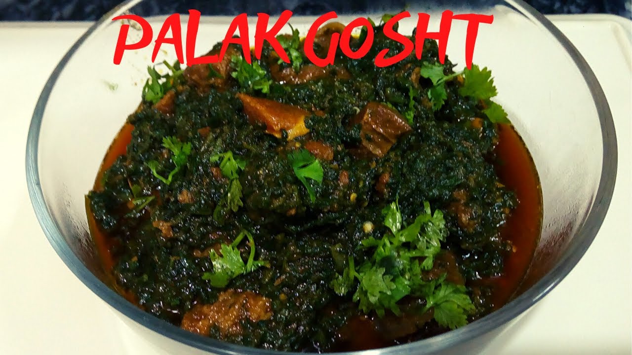 Palak Gosht Recipe /Spinach With Mutton/Palak Gosht Recipe By Kitchen ...