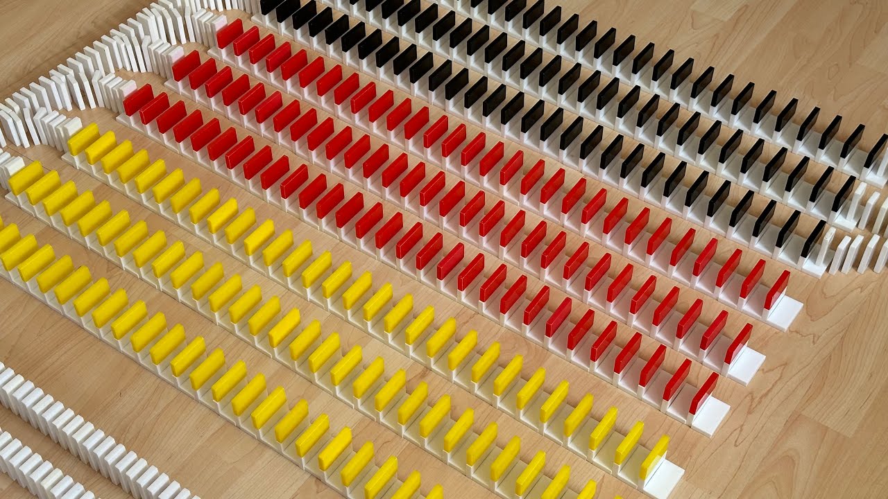 Domino German Flag Trick - YouTube