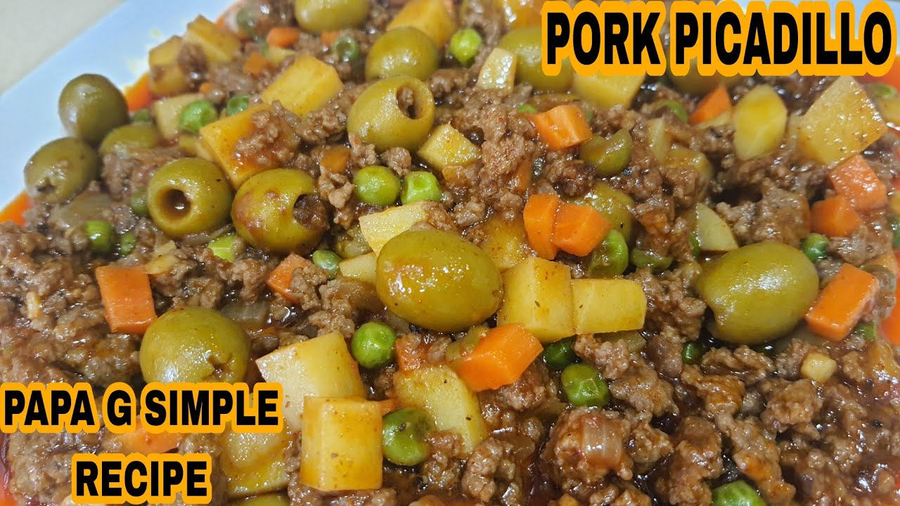 PORK PICADILLO/EASIEST WAY TO COOK/FILIPINO VERSION/PAPA G SIMPLE ...