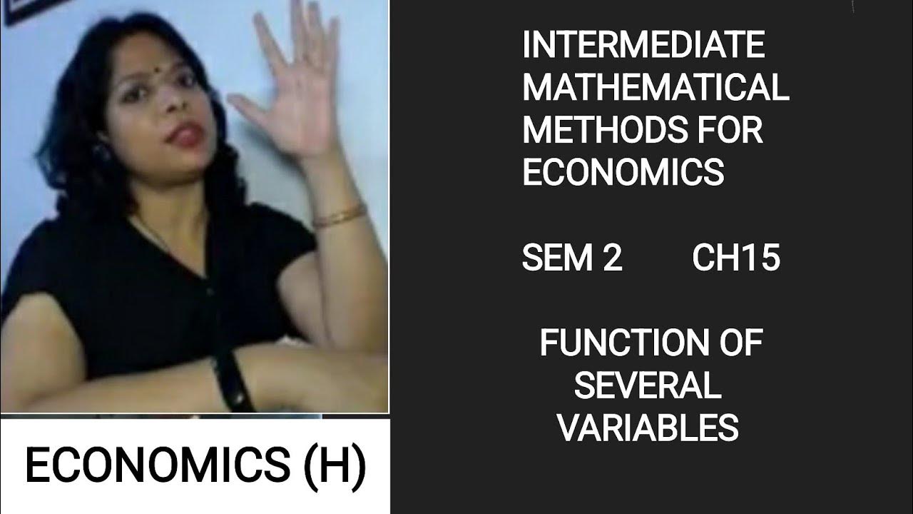 MME2 CH 15 FUNCTIONS OF SEVERAL VARIABLES CONCEPT CLASS 2 - YouTube