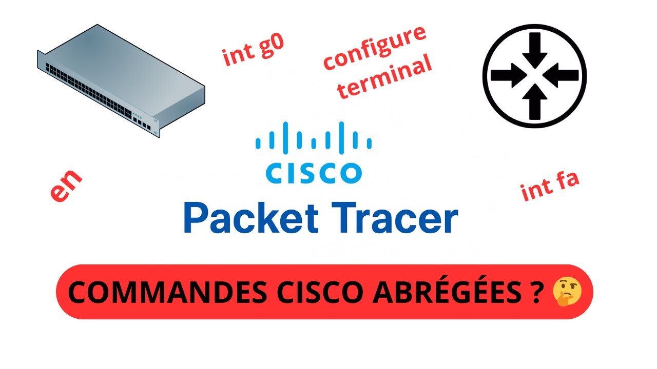 #16 : Cisco Packet Tracer : Commandes Cisco abrégées (enable, conf t ...