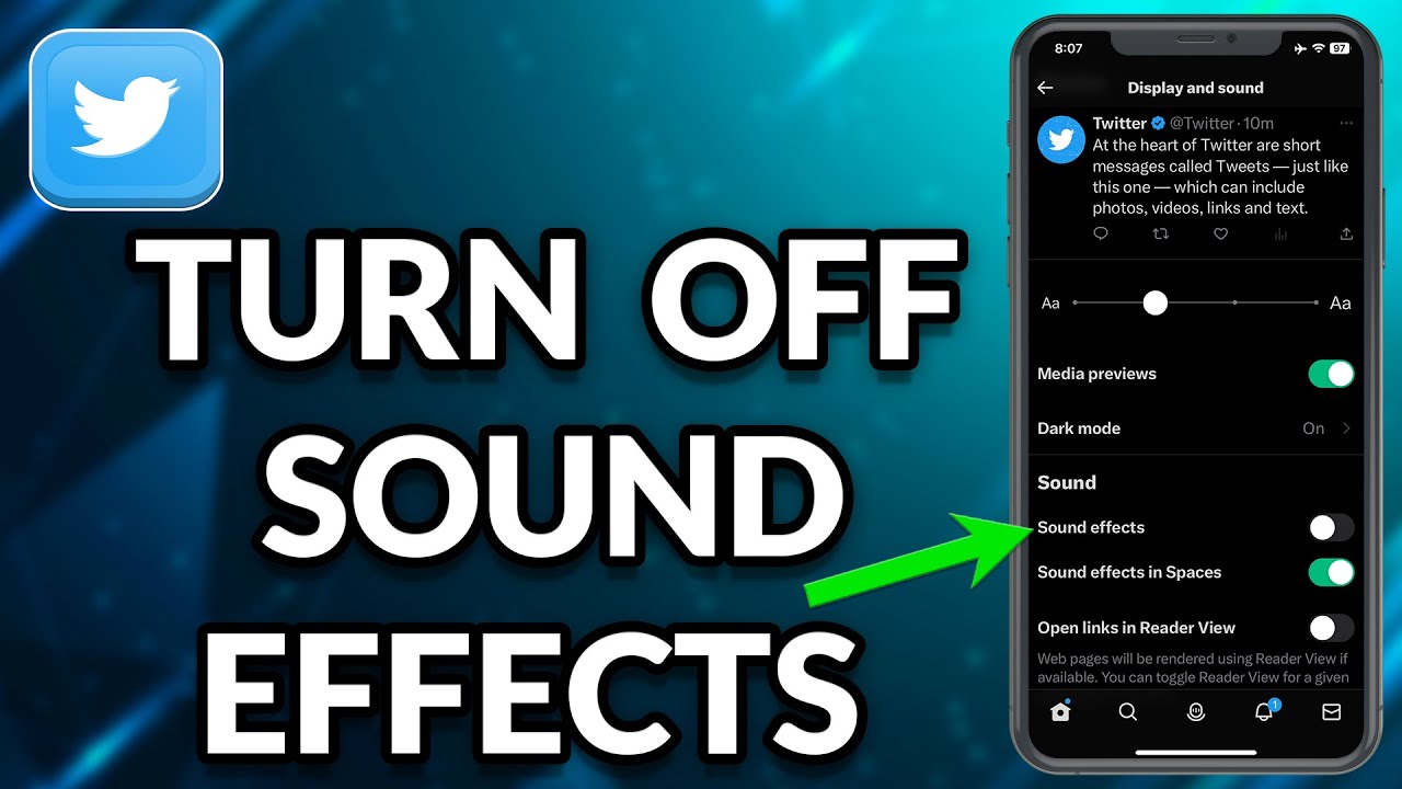 How To Turn Off Twitter Sound Effects - YouTube
