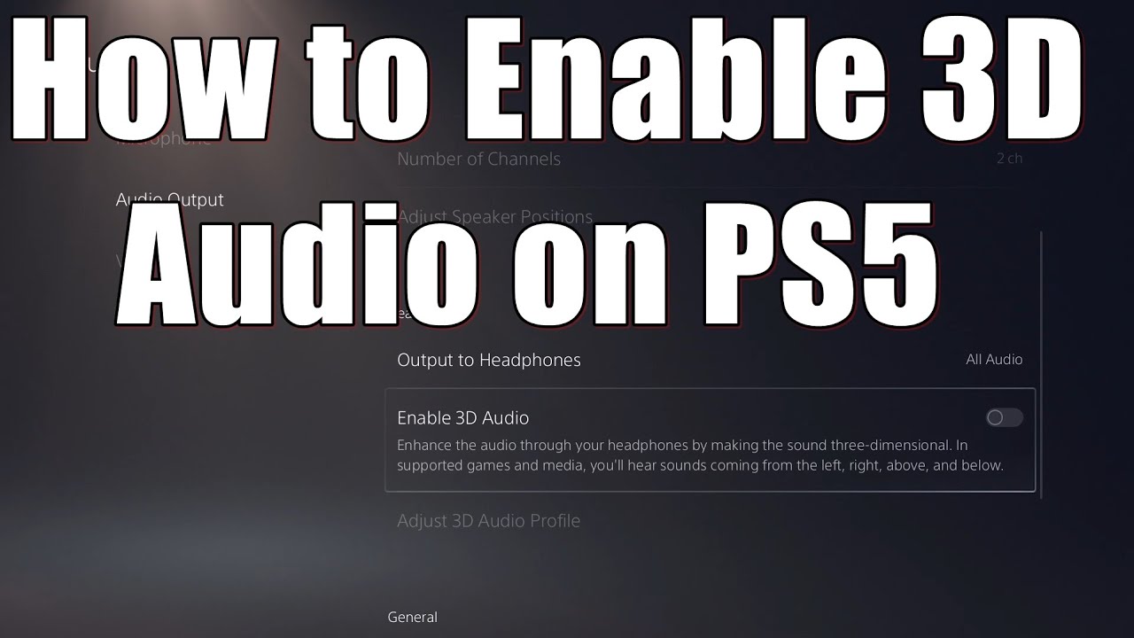 How to Enable 3D Audio on PS5 - YouTube