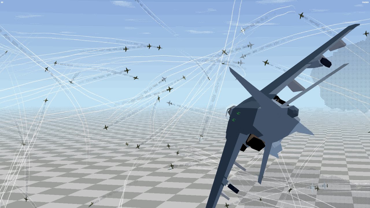 Tiny Combat Arena - 100 Jet Stress Test - YouTube