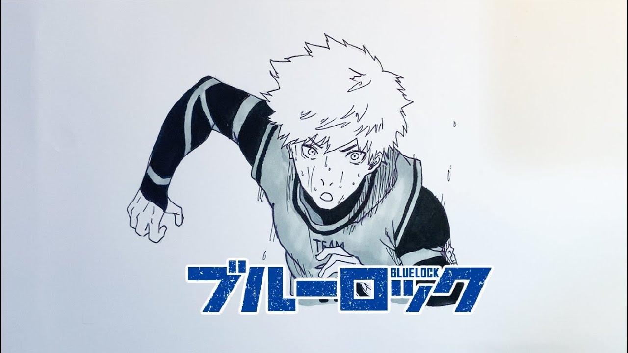 Drawing Kunigami Anime Blue Lock Running - YouTube