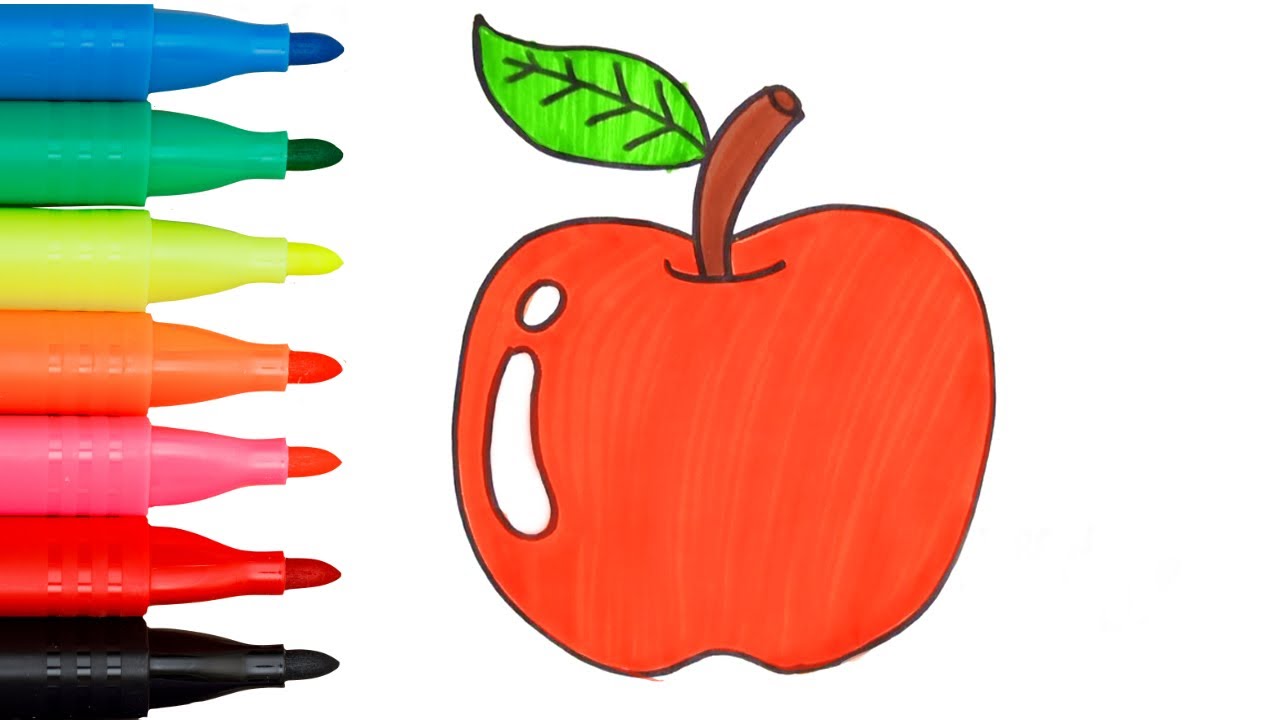 🍎 How to DRAW a RED APPLE | Super EASY Tutorial for Kids! - YouTube